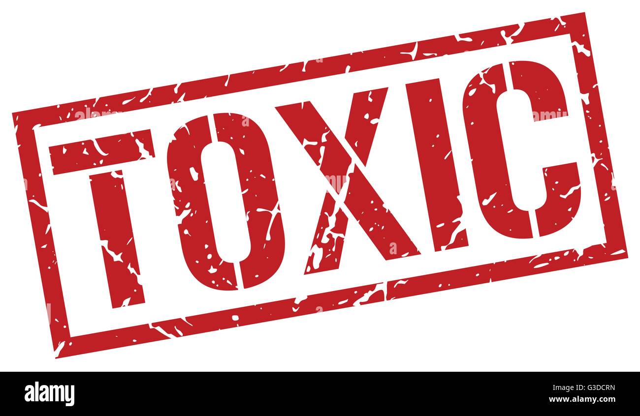 toxic red grunge square vintage rubber stamp Stock Vector Image & Art ...