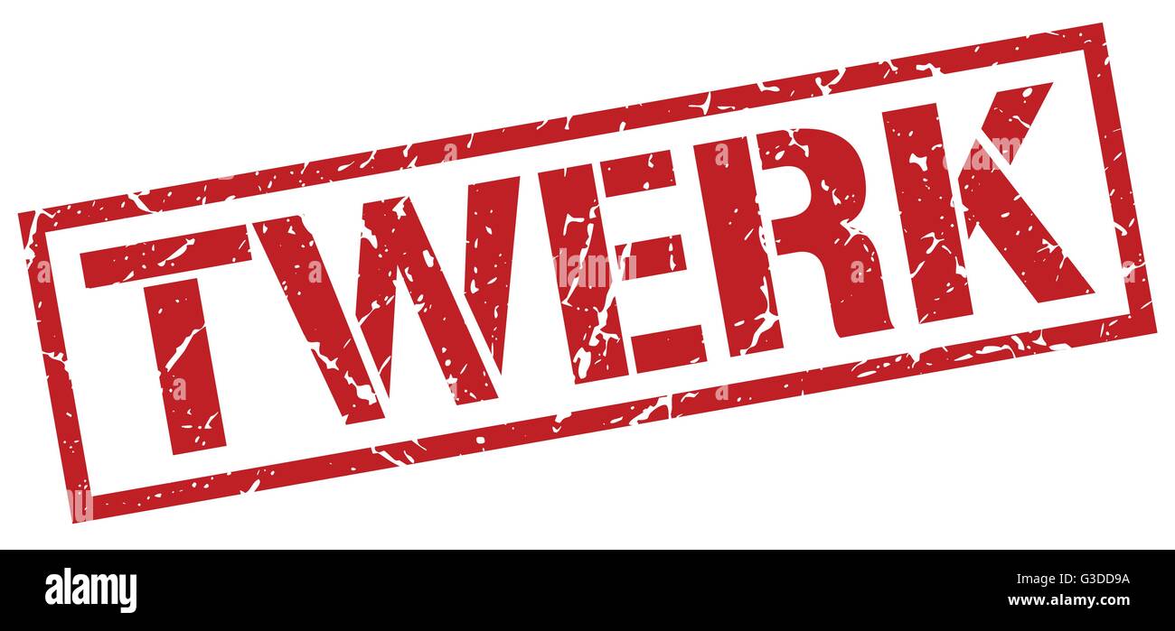 twerk red grunge square vintage rubber stamp Stock Vector Image & Art ...