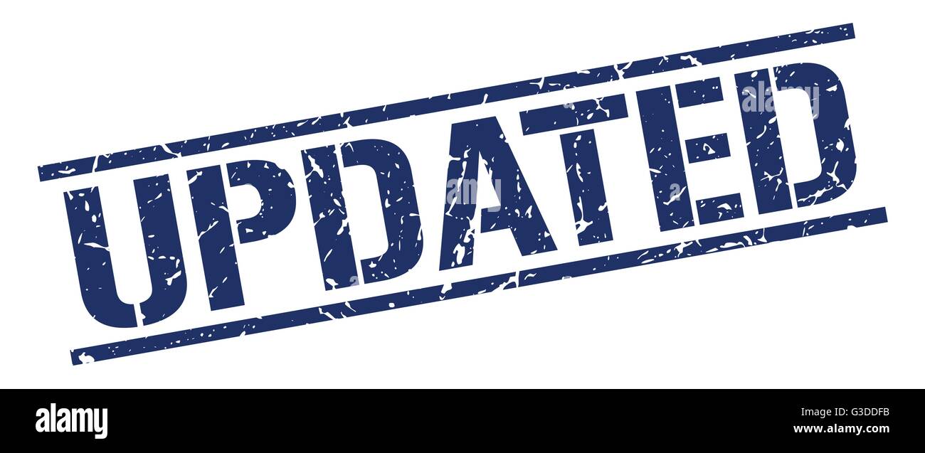 updated blue grunge square vintage rubber stamp Stock Vector Image & Art - Alamy