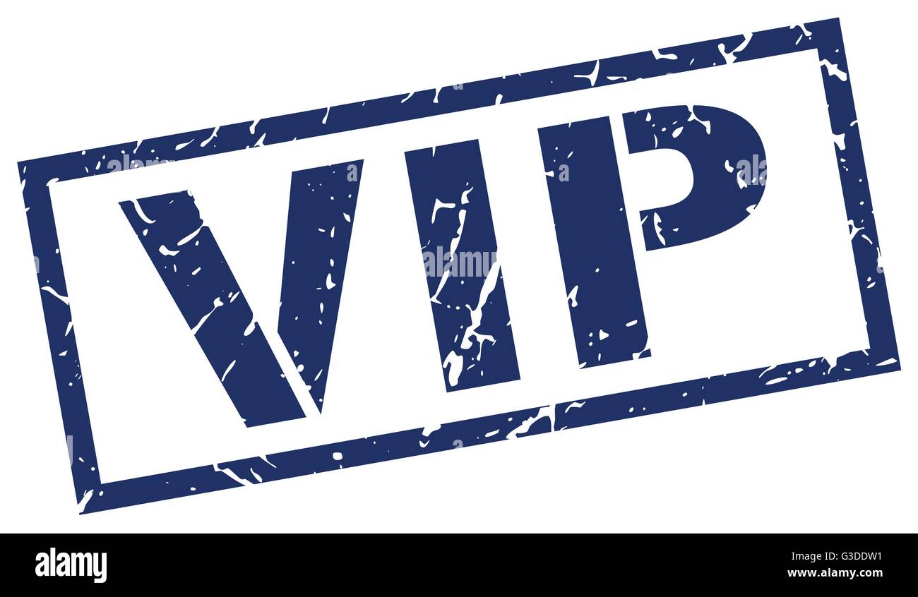 vip blue grunge square vintage rubber stamp Stock Vector Image & Art ...