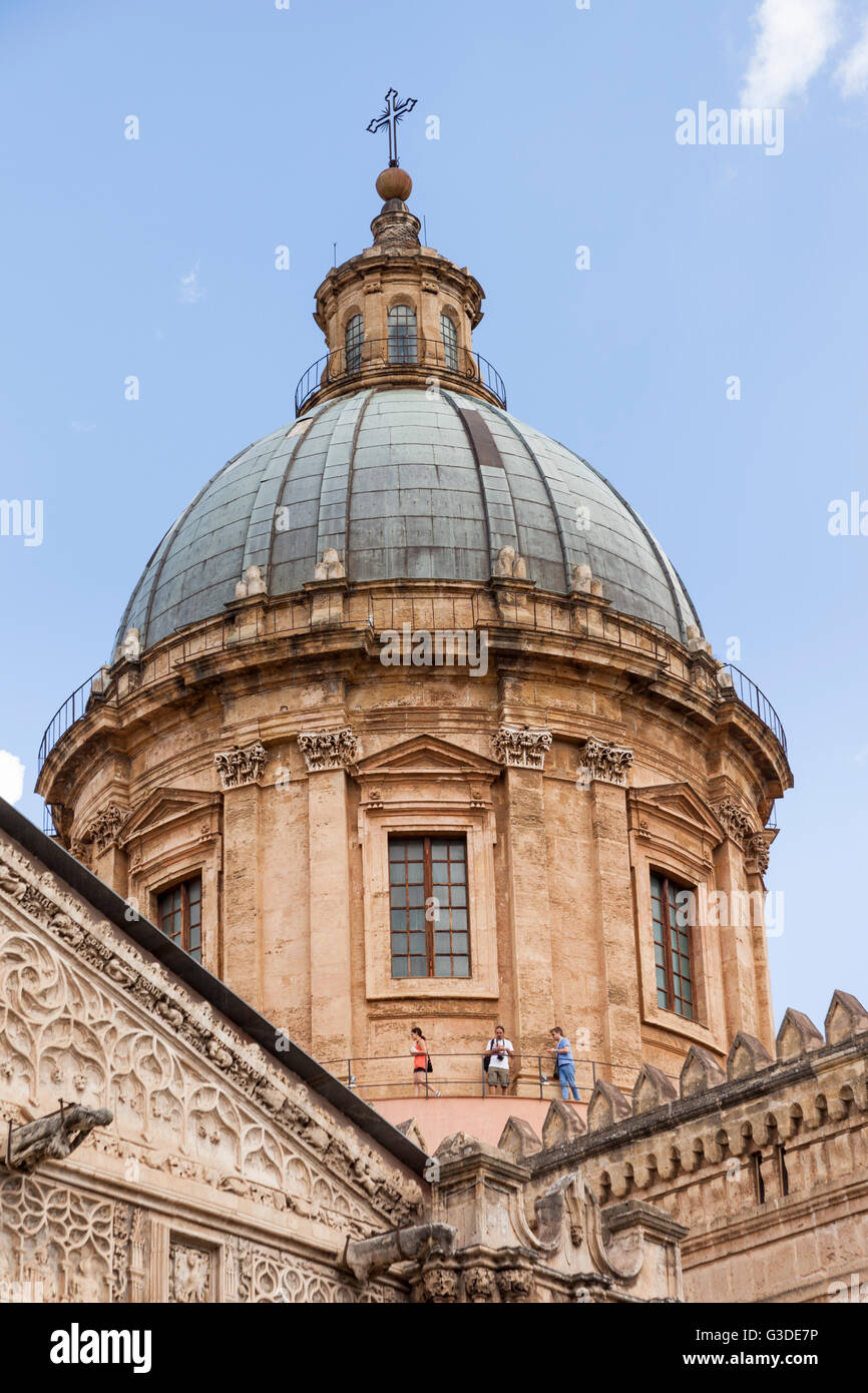 Dome of Palermo Cathedral, Palermo, Sicily, Italy Stock Photo - Alamy