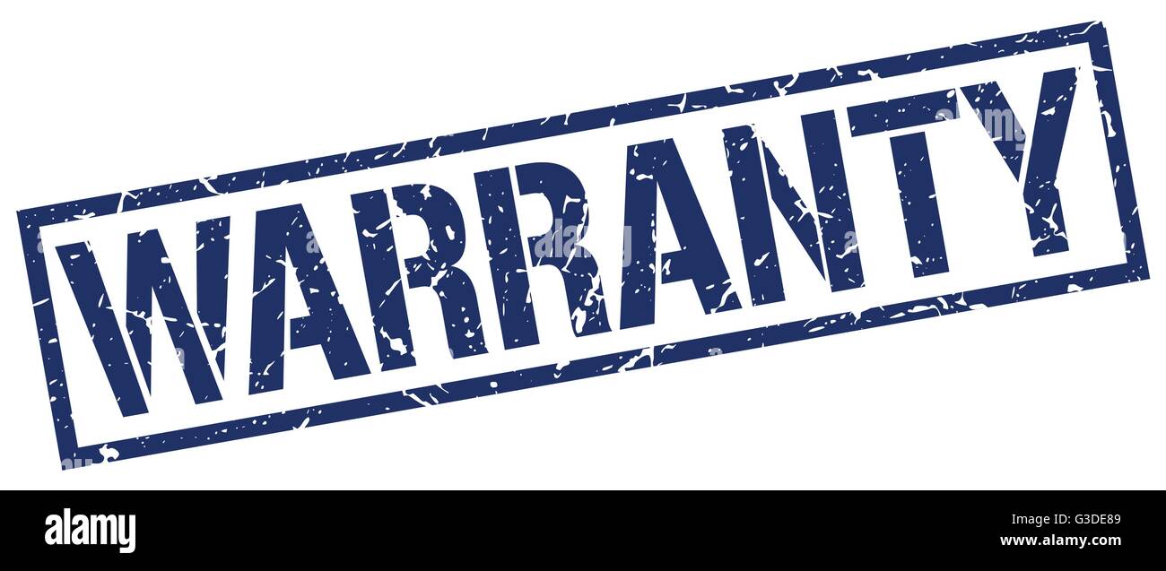 warranty blue grunge square vintage rubber stamp Stock Vector Image & Art - Alamy