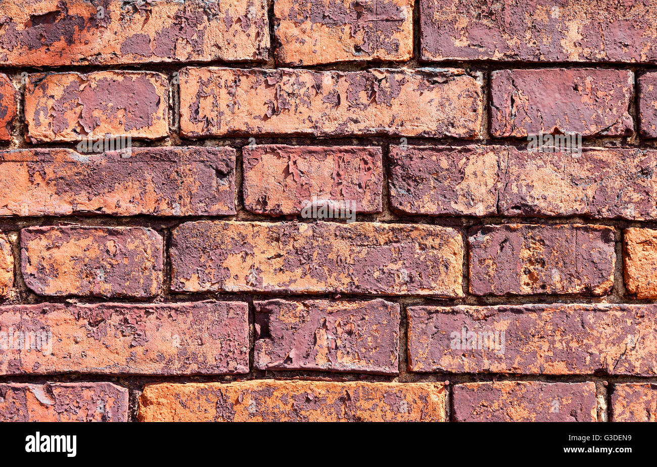 Old weathered red brick wall as background Stock Photo - Alamy