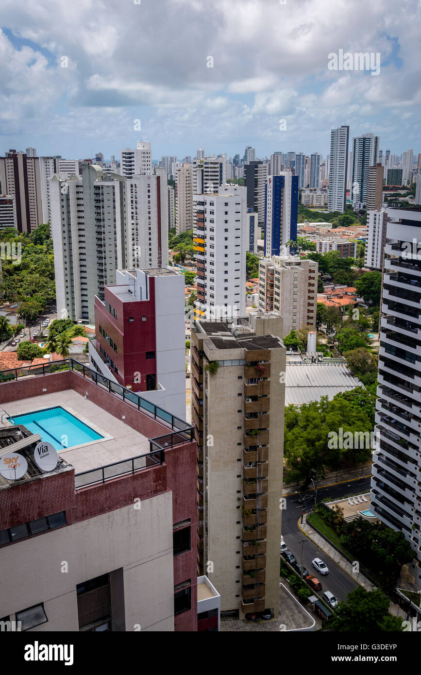 Residential high-rise neighbourhood, Recife, Pernambuco, Brazil Stock ...