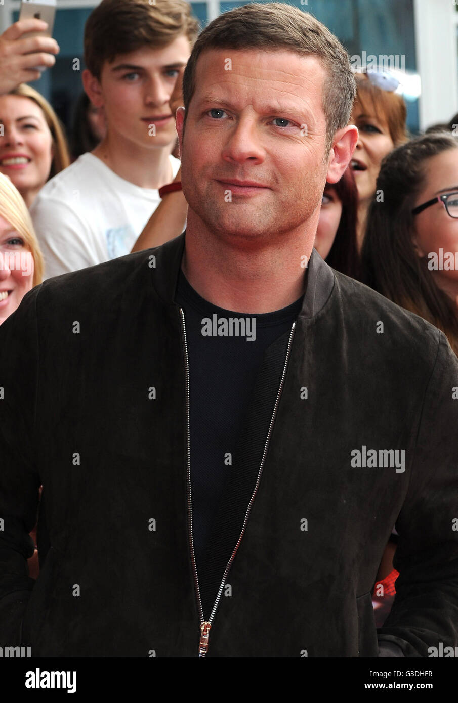 X Factor host Dermot O'Leary arrives at the King Power Stadium in ...