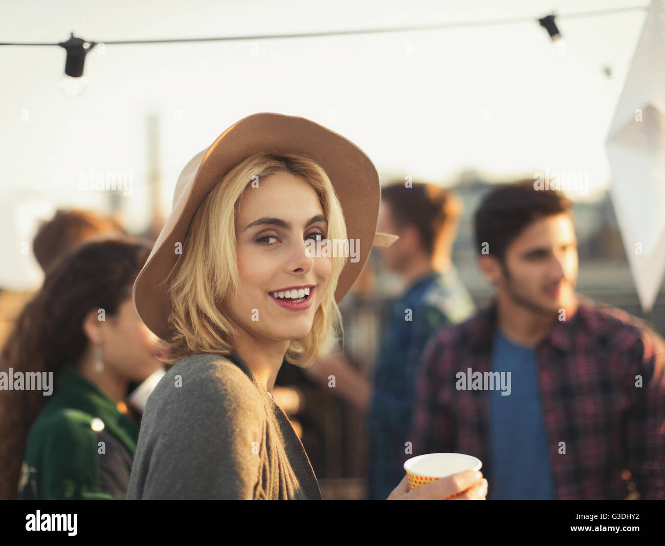 Short hair young woman smiling hi-res stock photography and images - Alamy