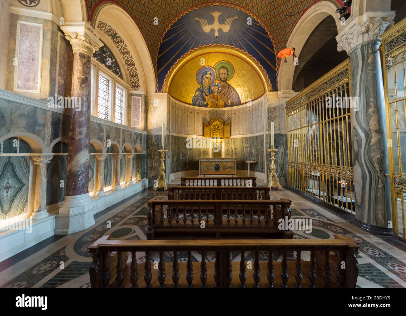 Interior of Westminster Cathedral, showing Chapel of St Joseph. London ...