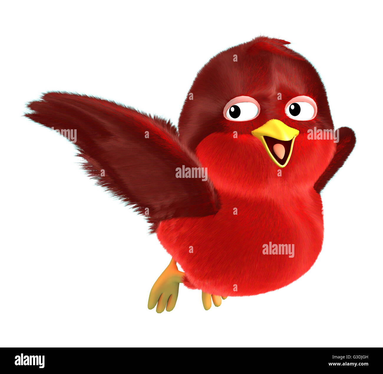 Flying baby bird - 3d illustration Stock Photo - Alamy
