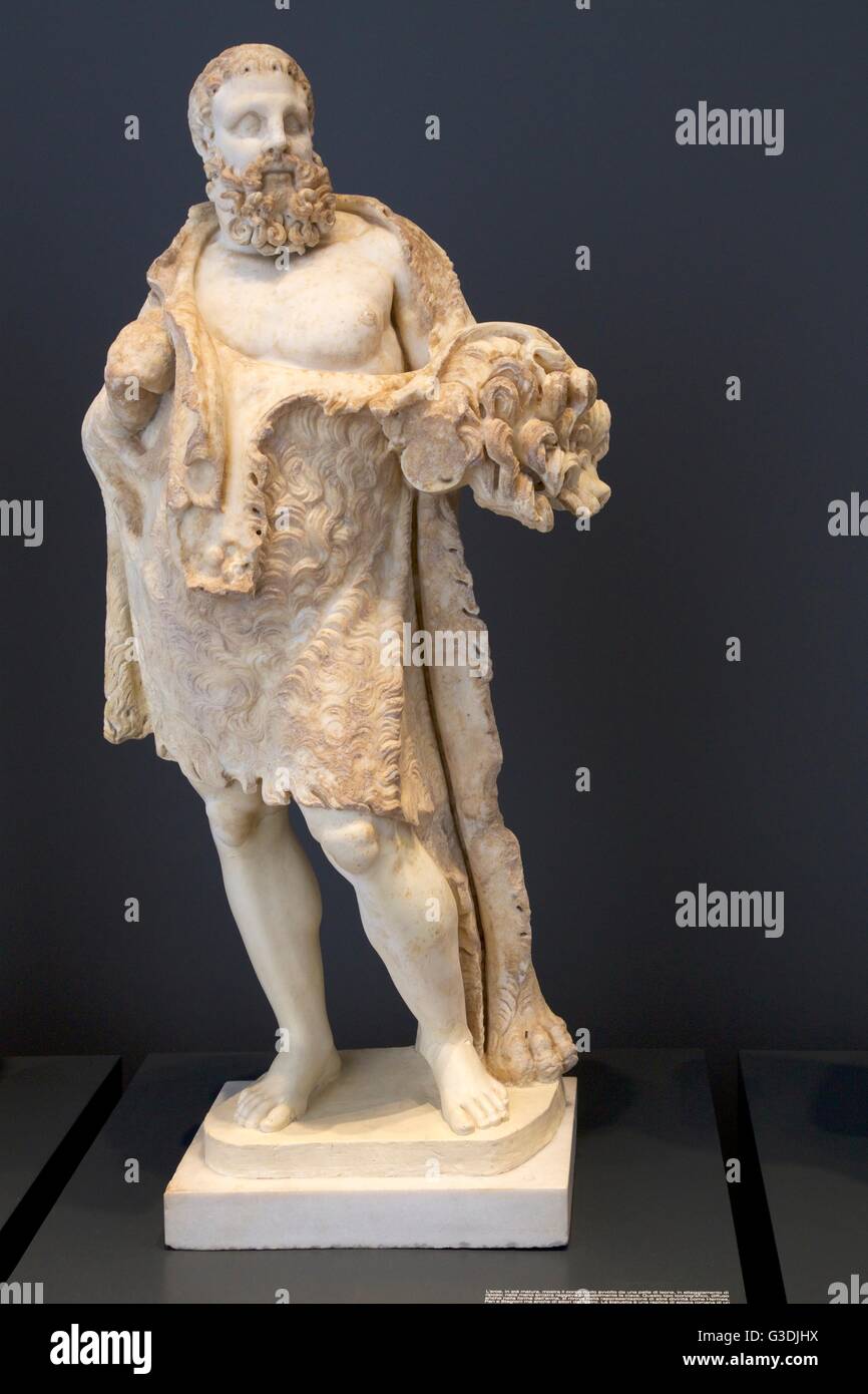 Roman statue of Hercules, 2nd century AD, copy from greek original ...