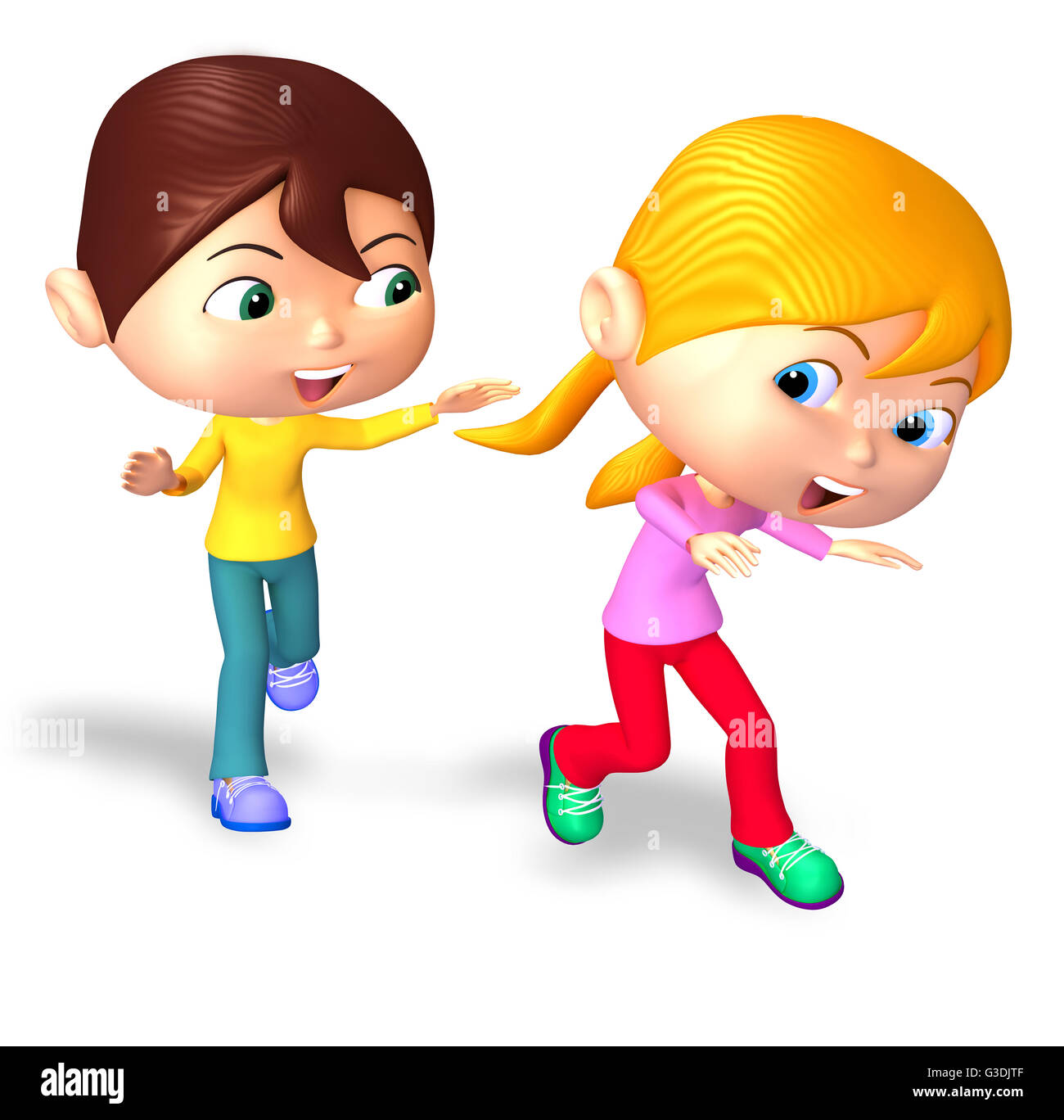 Cartoon illustration teenagers group hi-res stock photography and ...