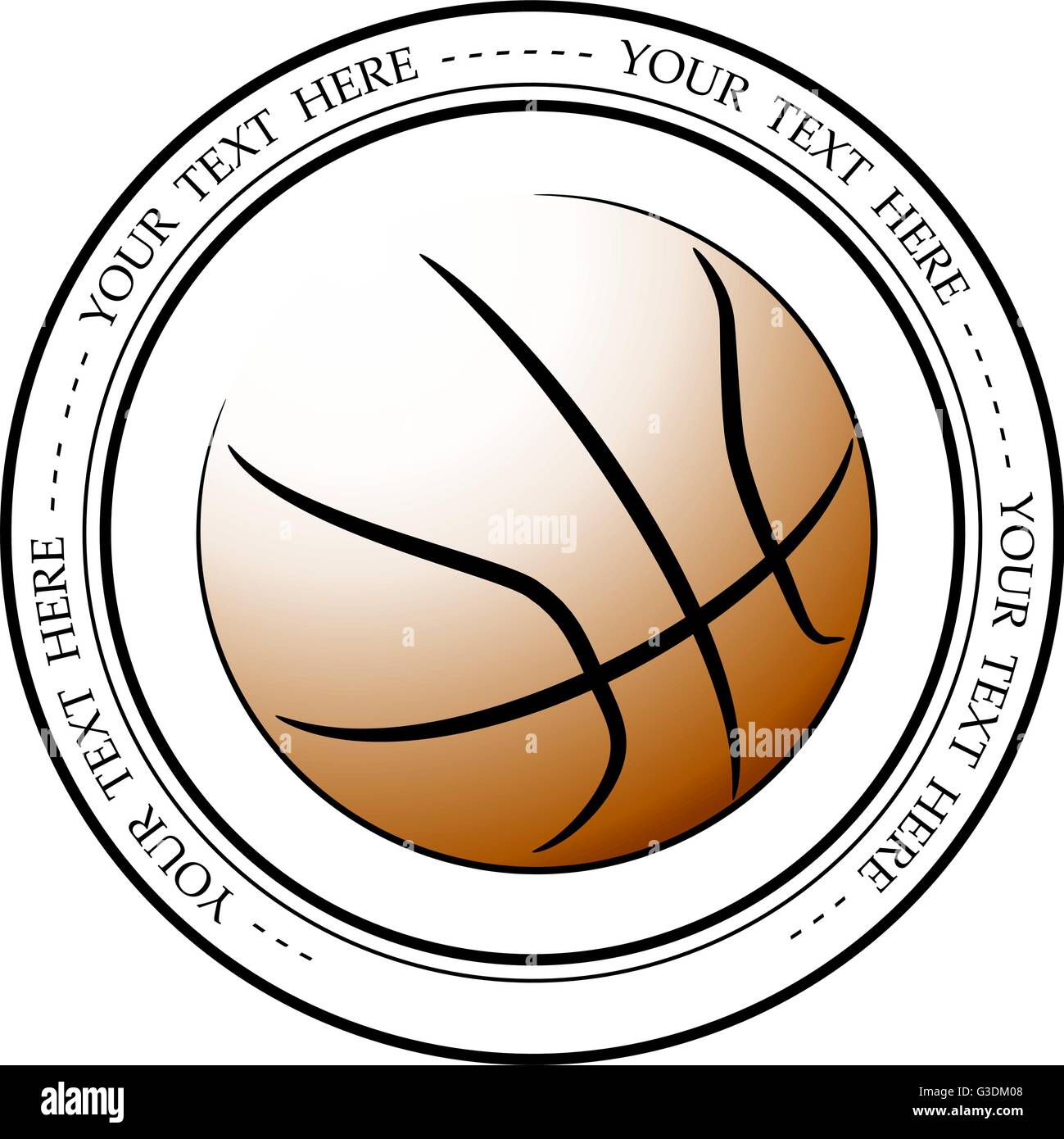 Graphic basketball logo. Vector isolated illustration of a basketball ...