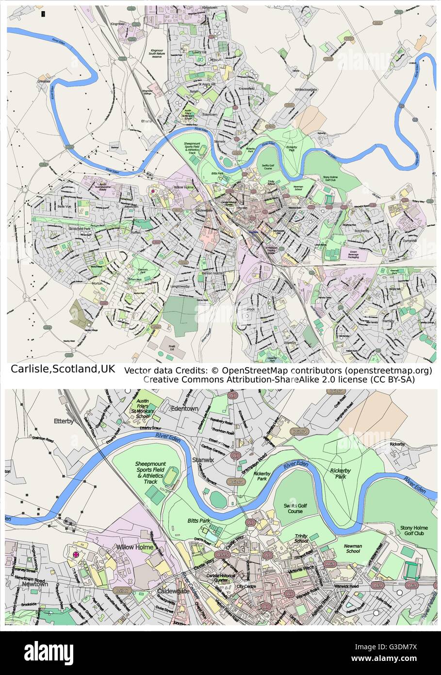 Carlisle Map High Resolution Stock Photography and Images - Alamy