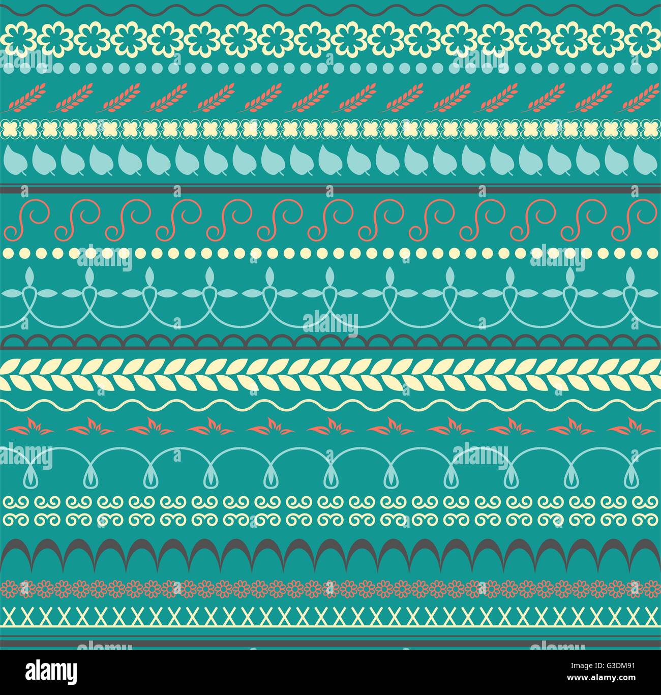 Vector. Floral seamless pattern. Horizontal background for textile ...