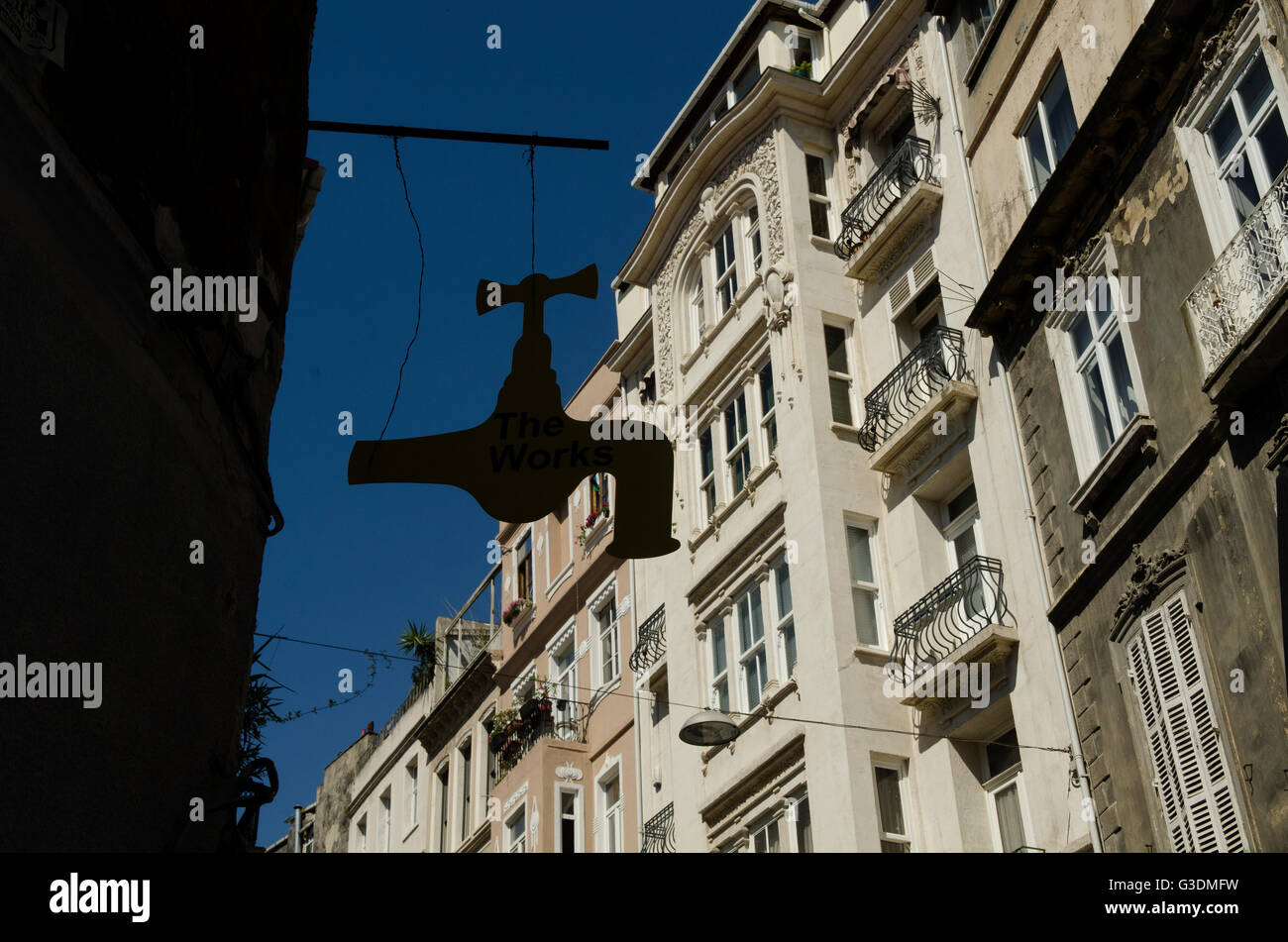 Cihangir neighborhood of the Beyoğlu district in Istanbul, Turkey Stock ...