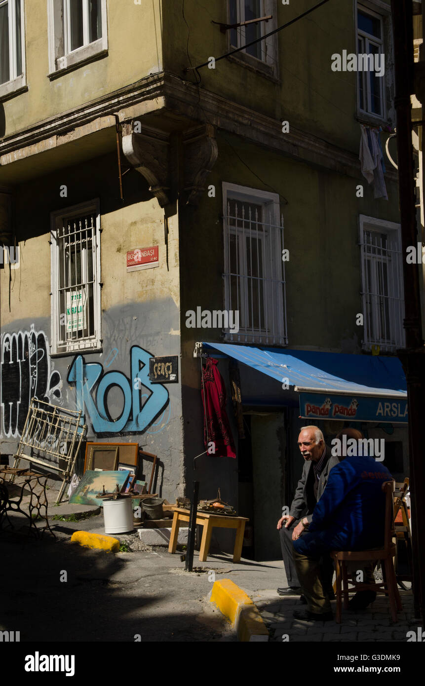 Cihangir neighborhood of the Beyoğlu district in Istanbul, Turkey Stock ...