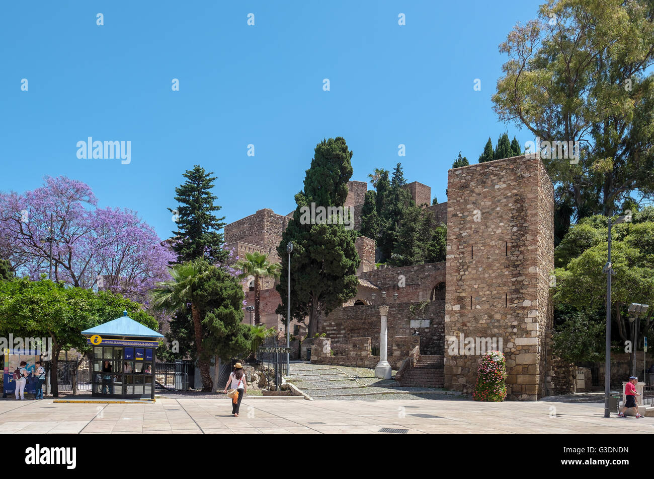 Entrance to the Alcazaba Fort and Palace in Malaga Stock Photo - Alamy