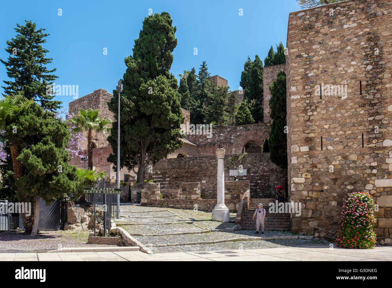 Entrance to the Alcazaba Fort and Palace in Malaga Stock Photo - Alamy