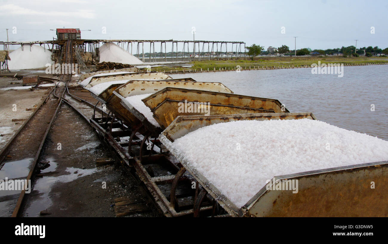 old weathered caribbean salt refinery Stock Photo - Alamy