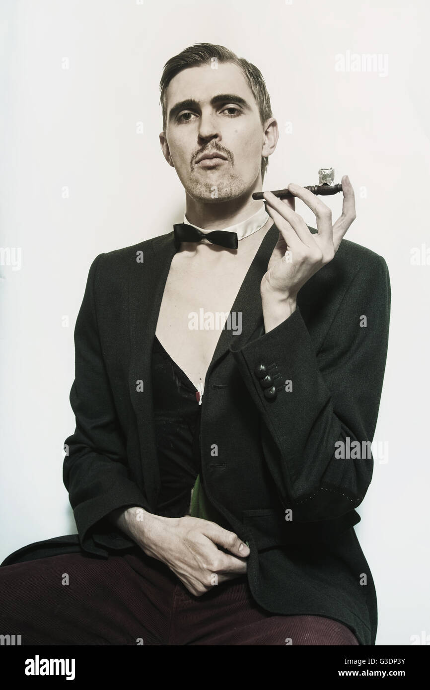 Victorian pipe smoking hi-res stock photography and images - Alamy