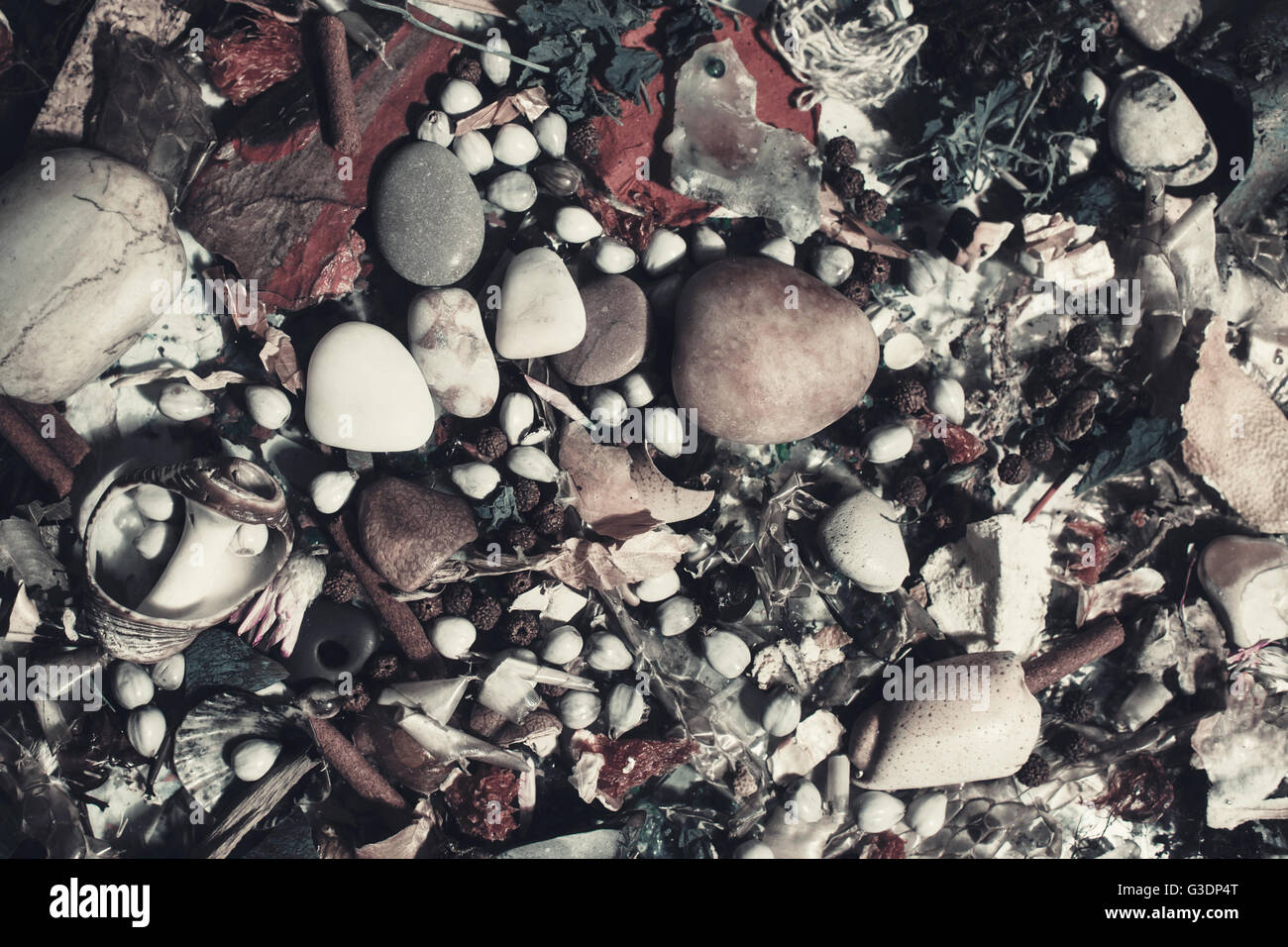 Background with multicolored stones and beads close up Stock Photo - Alamy