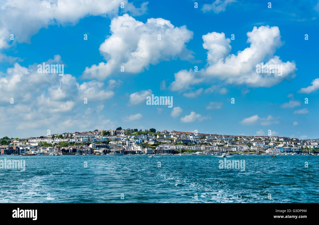 The Falmouth, Cornwall Waterfront from the Greenbank Hotel (right) to ...