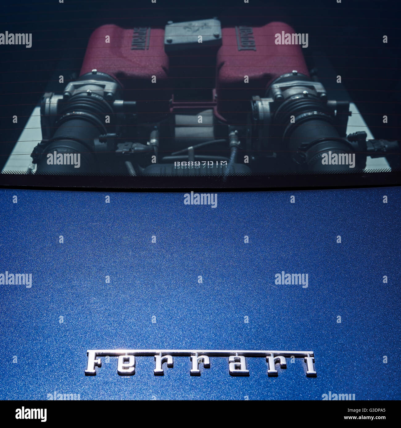 Ferrari Car Badge on a Car in Puerto Banus Stock Photo - Alamy