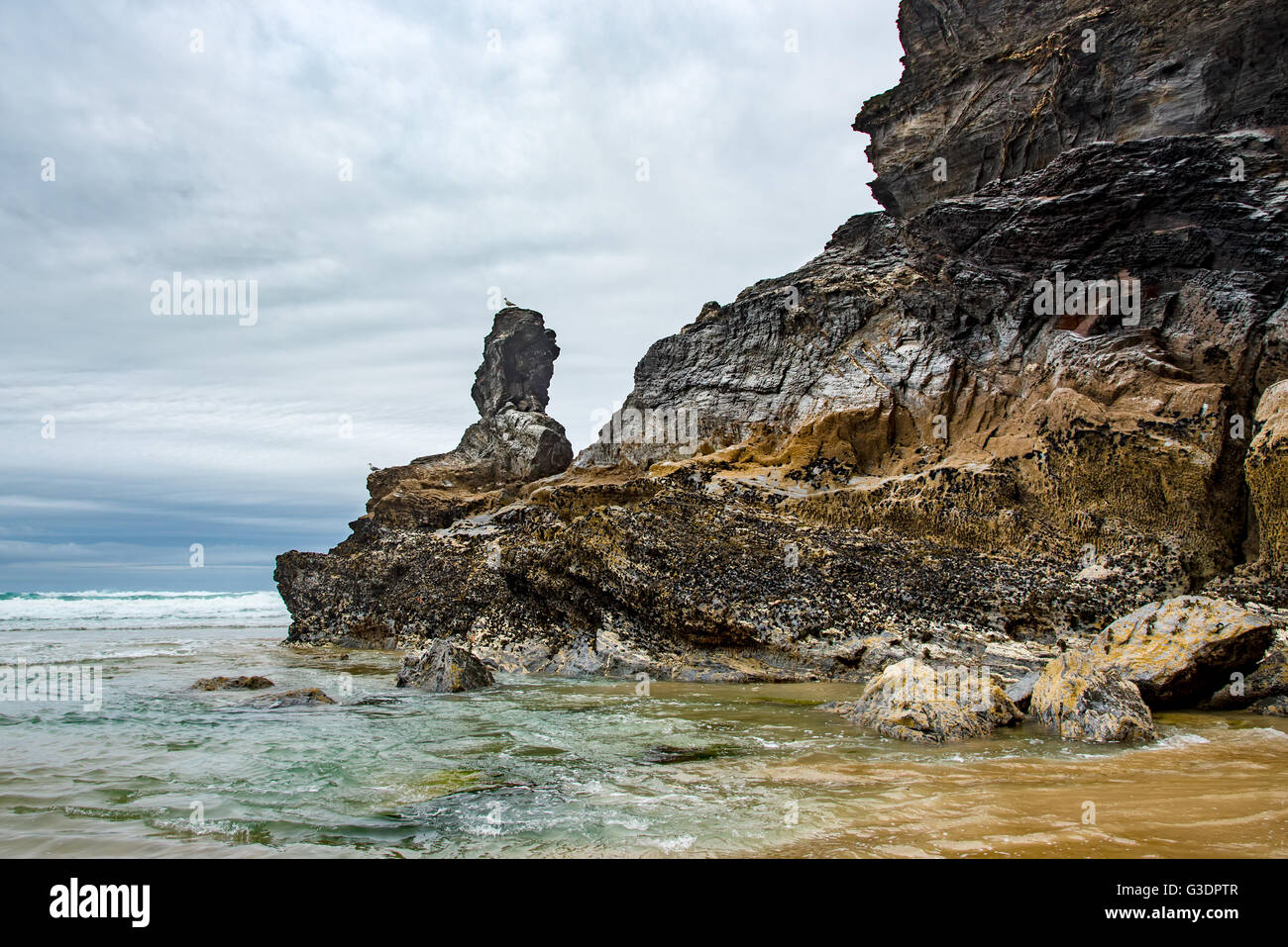 Rock on the seaward side of Diggory's Island, Bedruthan Steps, North ...