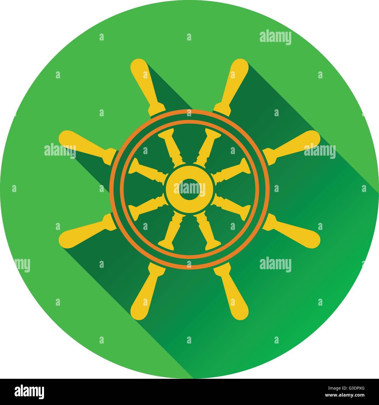Icon of steering wheel . Flat design. Vector illustration Stock Vector ...