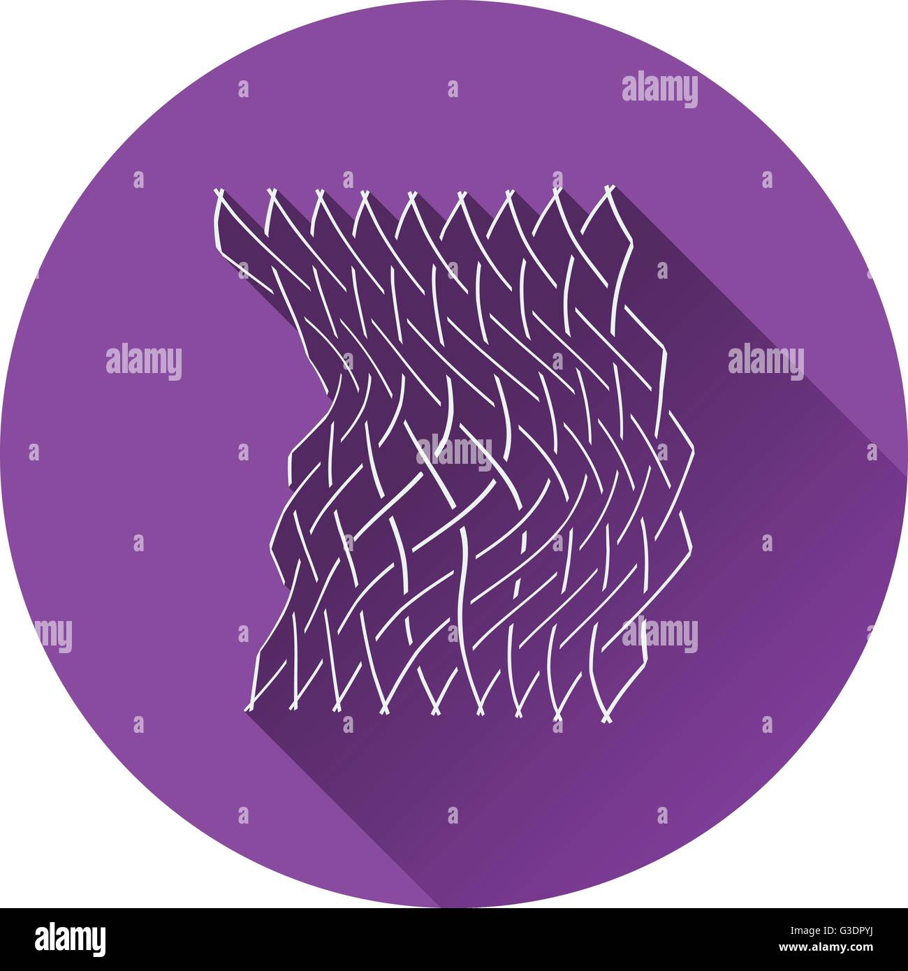 Icon of Fishing net . Flat design. Vector illustration Stock Vector ...