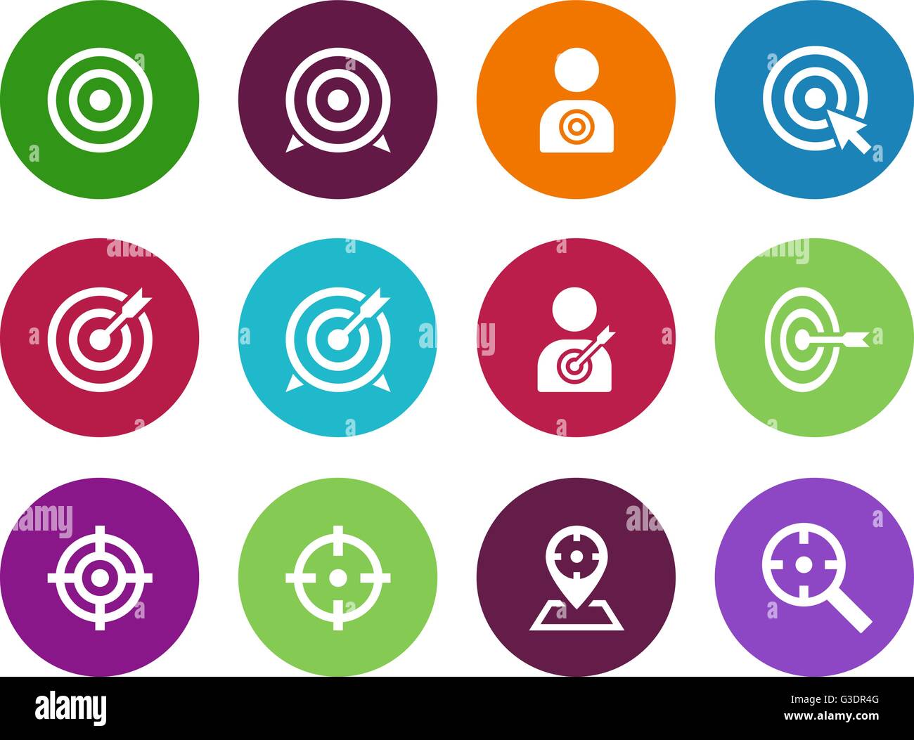 Target circle icons on white background Stock Vector Image & Art - Alamy