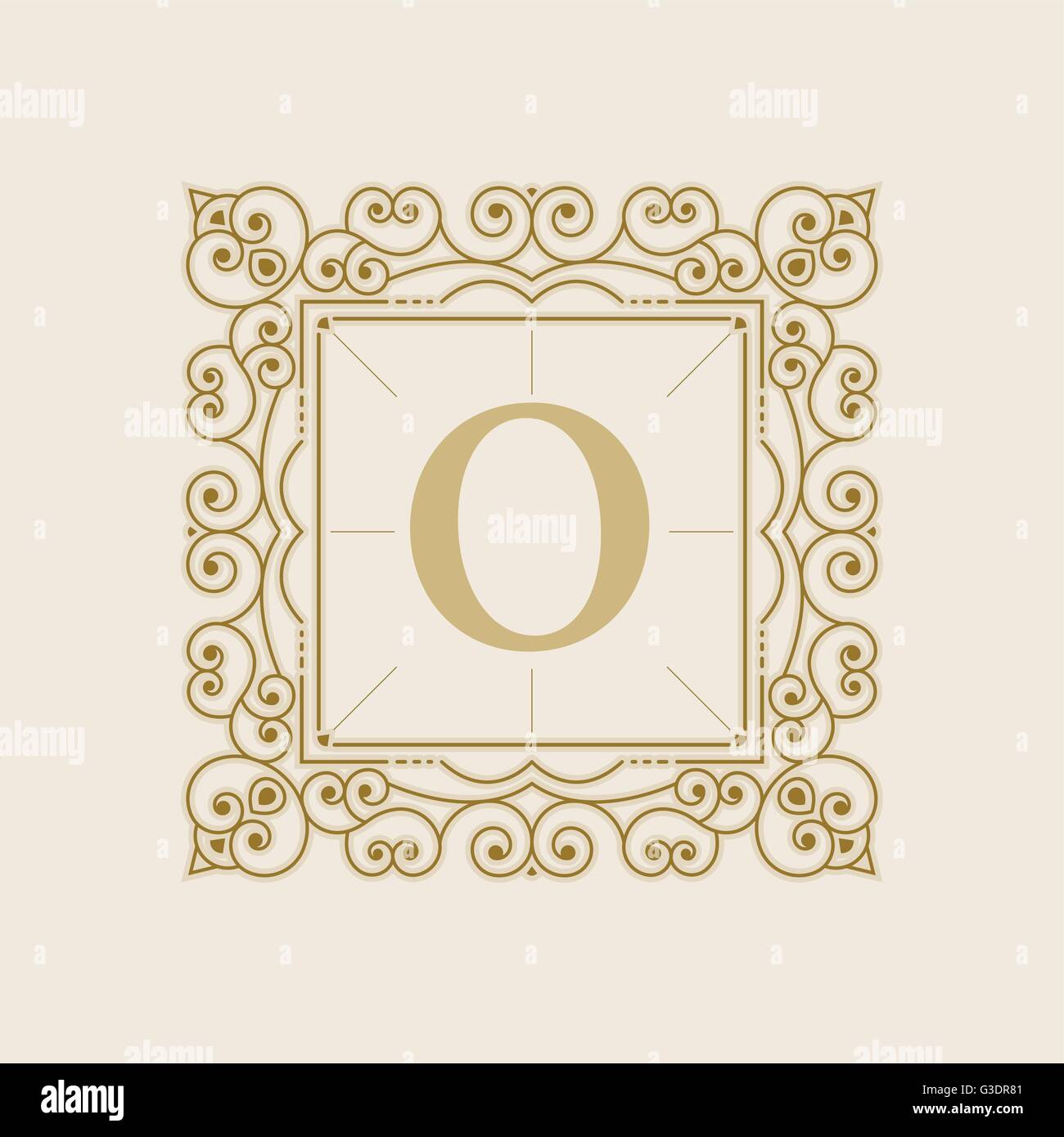 Vector luxury elegant vector frame and emblem template Stock Vector ...