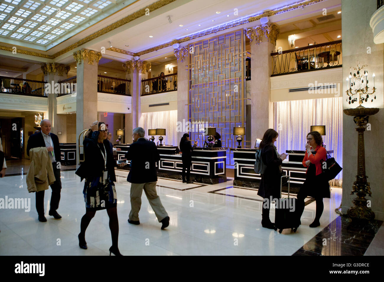 Mayflower Hotel lobby - Washington, DC USA Stock Photo - Alamy