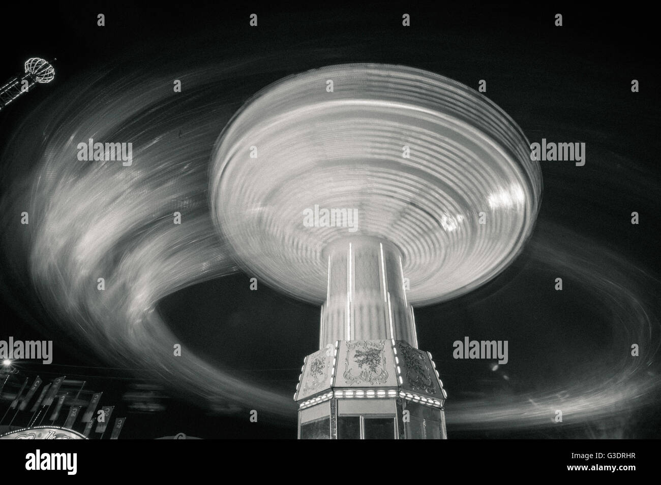 Carousel at night, Calgary Stampede Midway, Calgary, Alberta, Canada ...