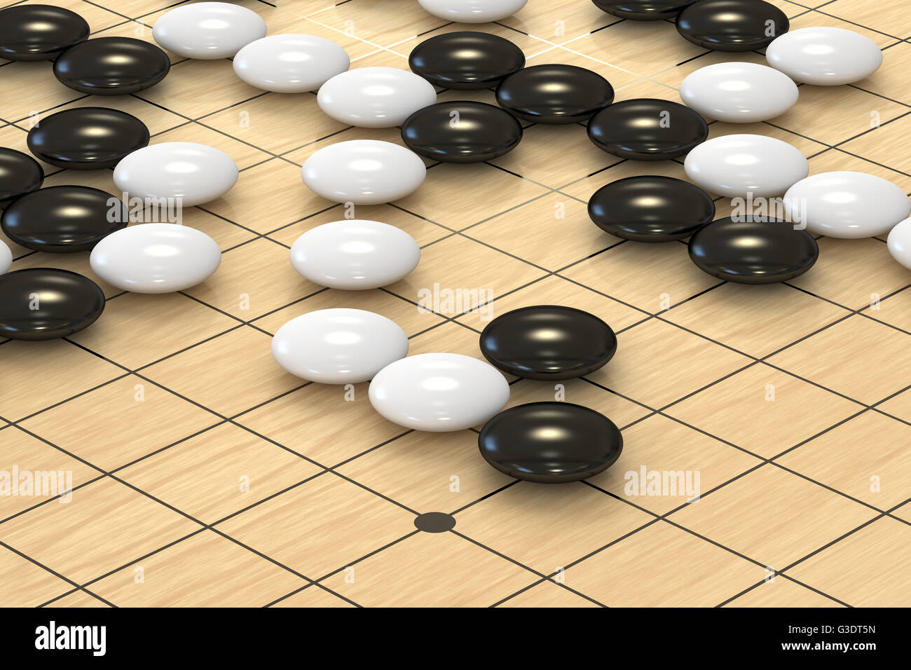 Go game closeup, 3D rendering Stock Photo - Alamy