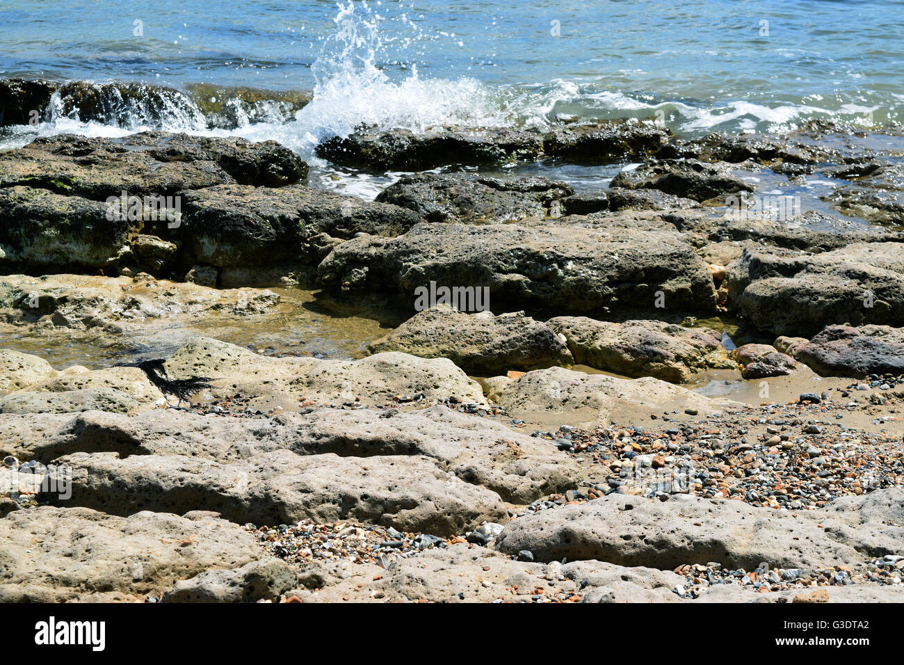 Water Splash on the Rocks Stock Photo - Alamy