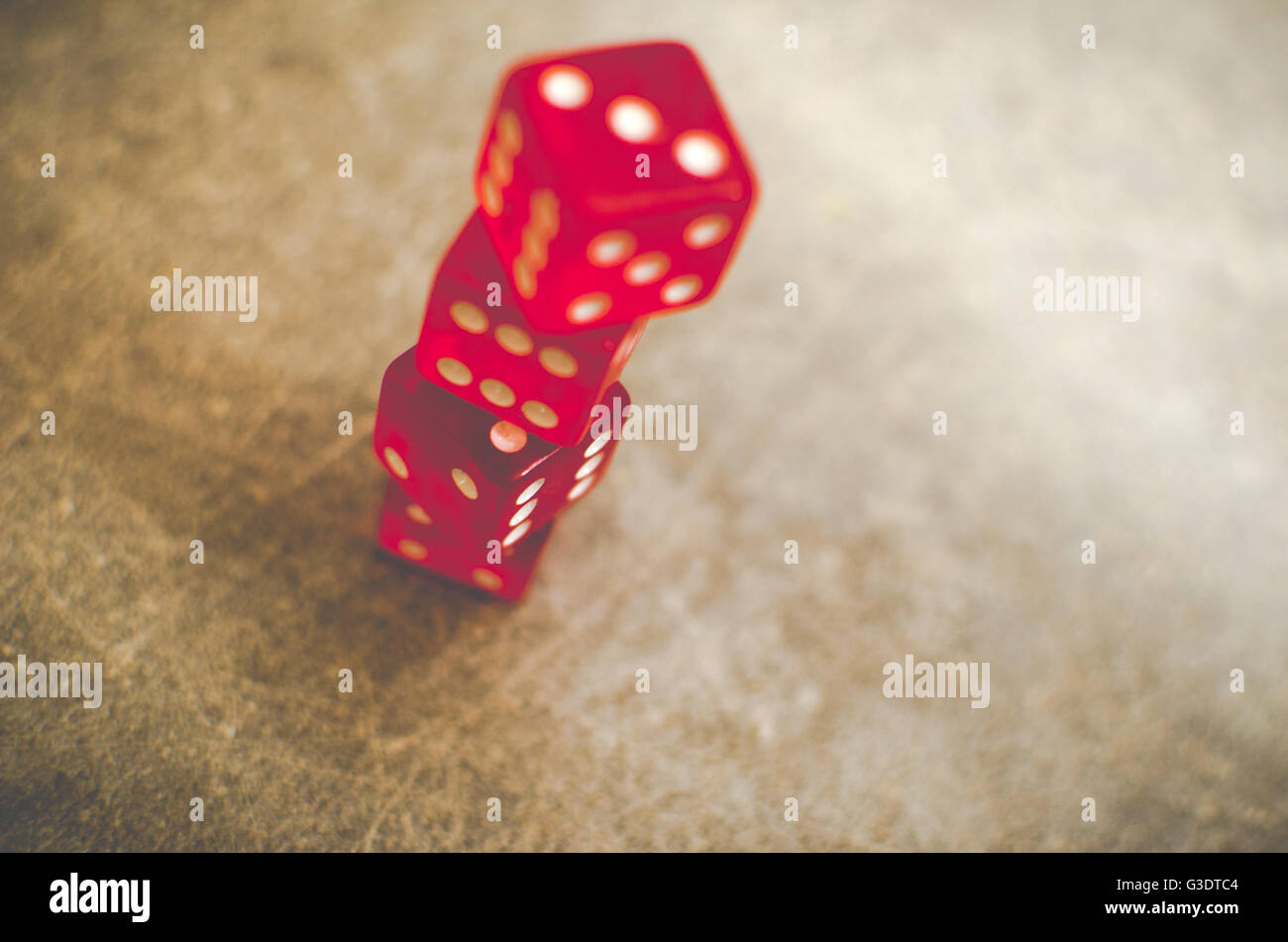 red dice stack background Stock Photo - Alamy