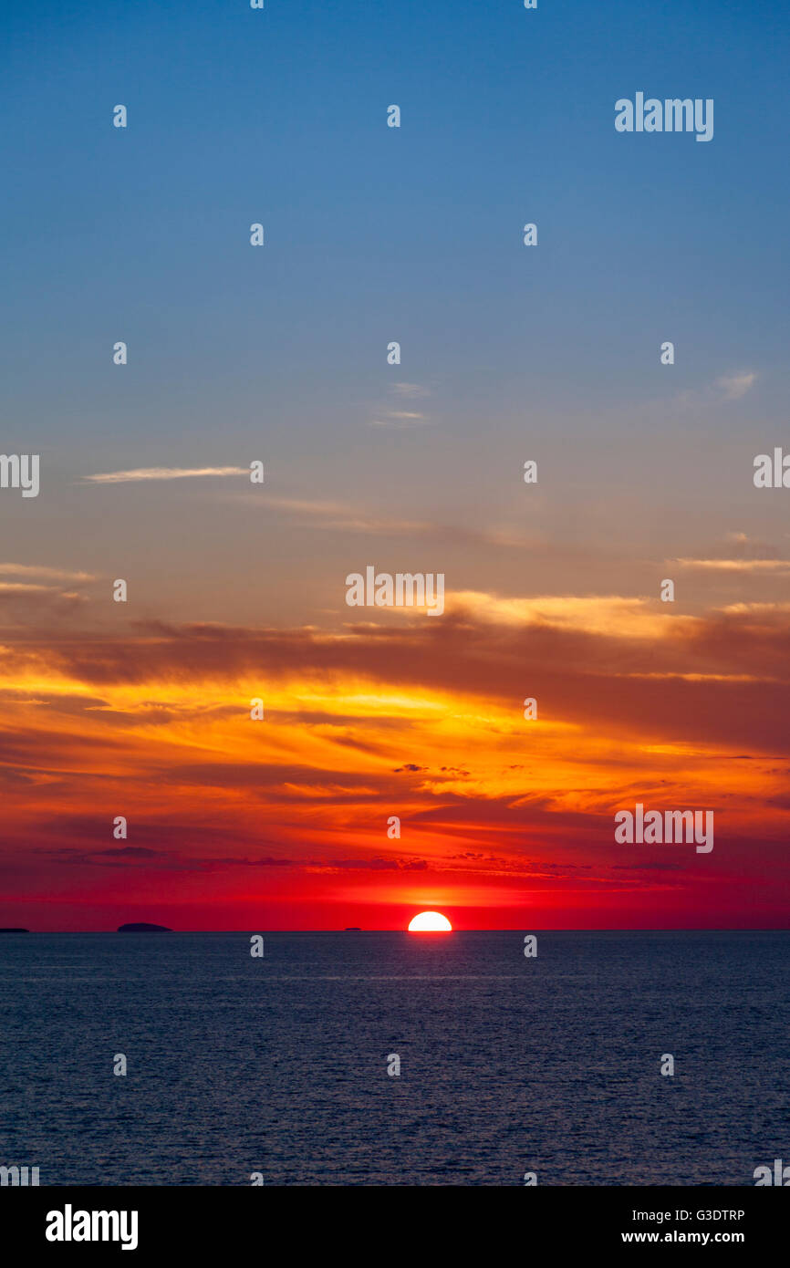 Sunset over the sea Stock Photo - Alamy