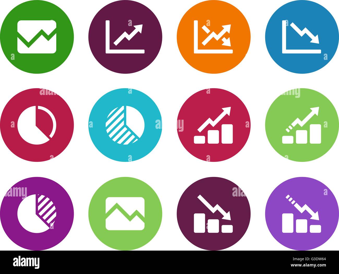 Circle graph plot Stock Vector Images - Alamy