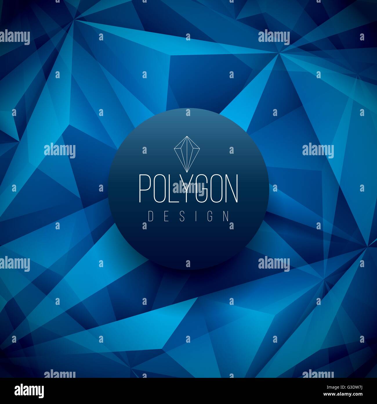 Vector polygon based design template. Elements are layered separately in vector file Stock ...