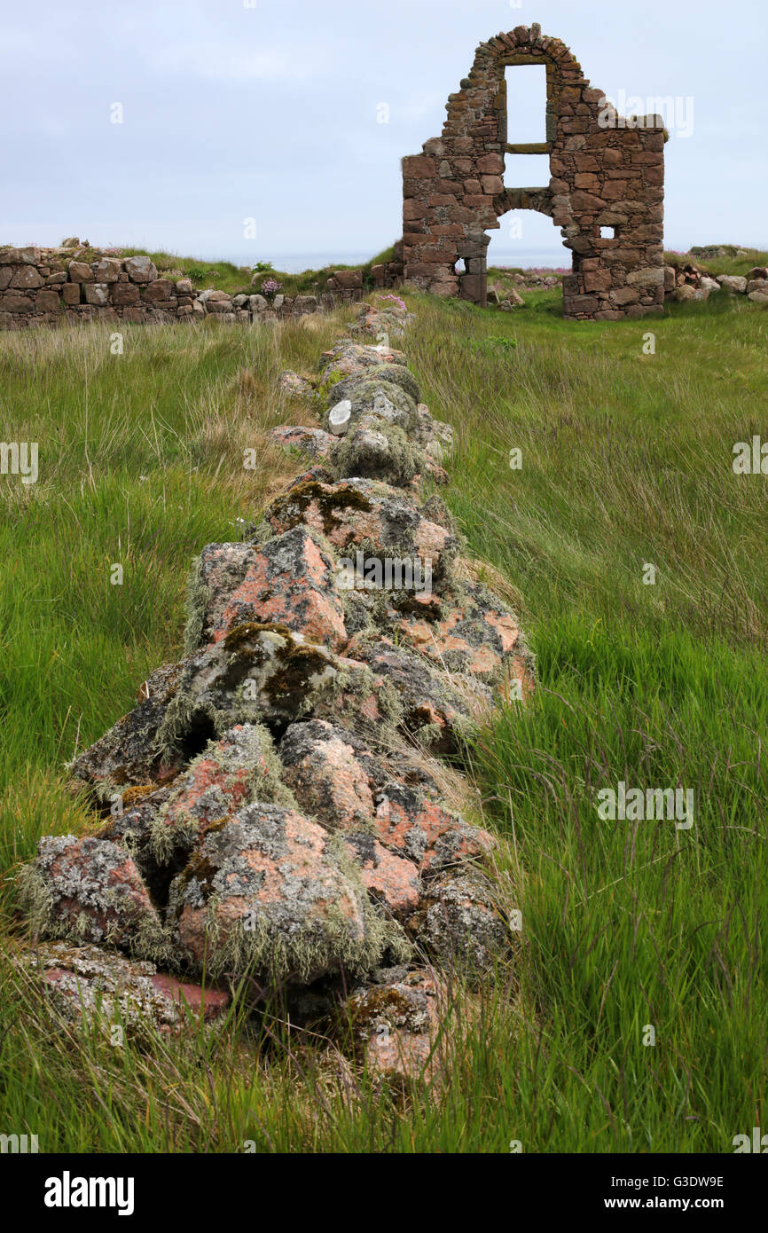 Remains of Boddam castle - Coastal path between Peterhead and cruden ...