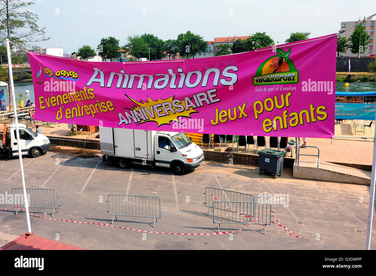 Beach creates every summer in the French city of Ales Ales called beach ...