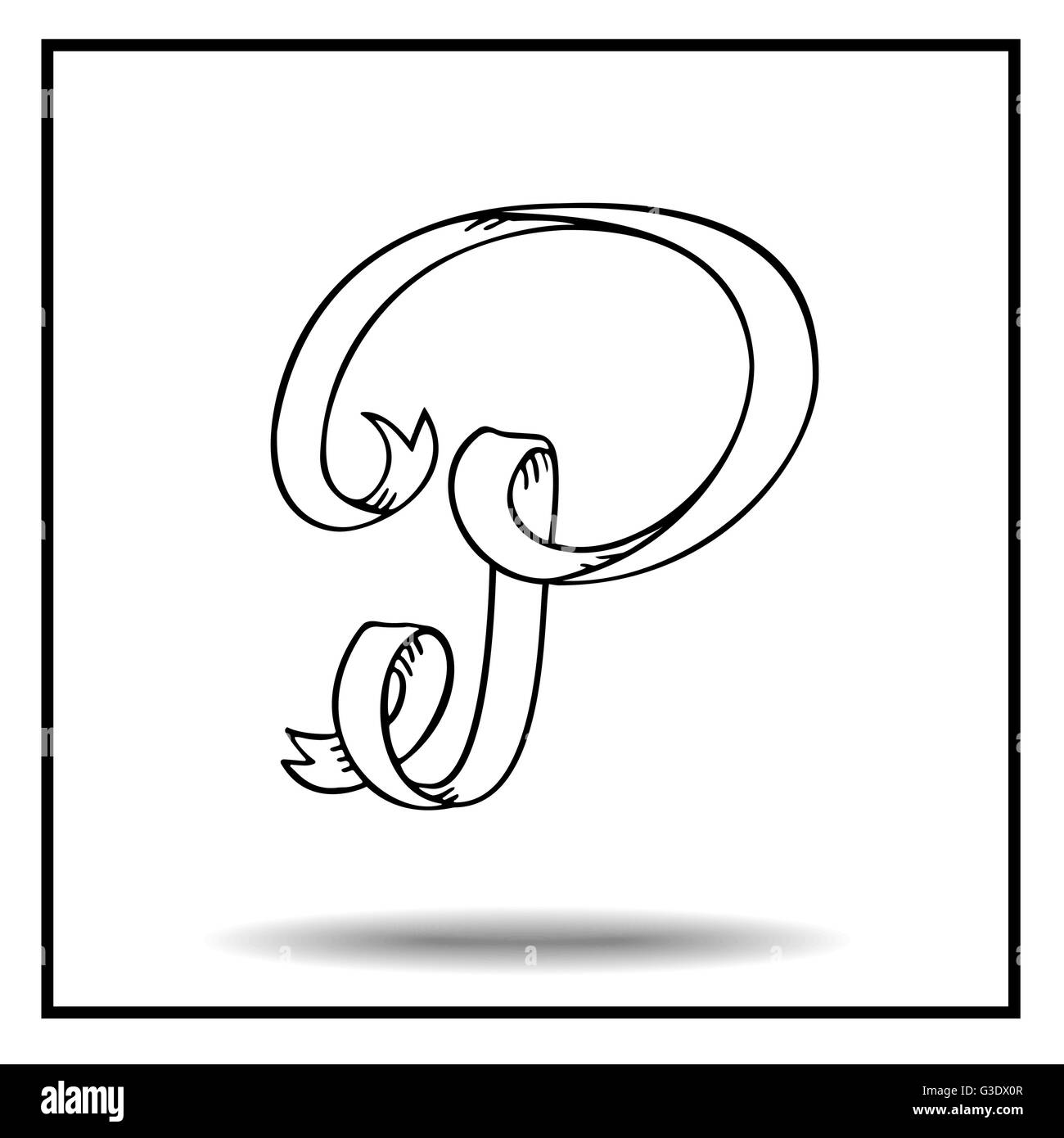 Ribbon sketch alphabet Stock Vector Image & Art - Alamy