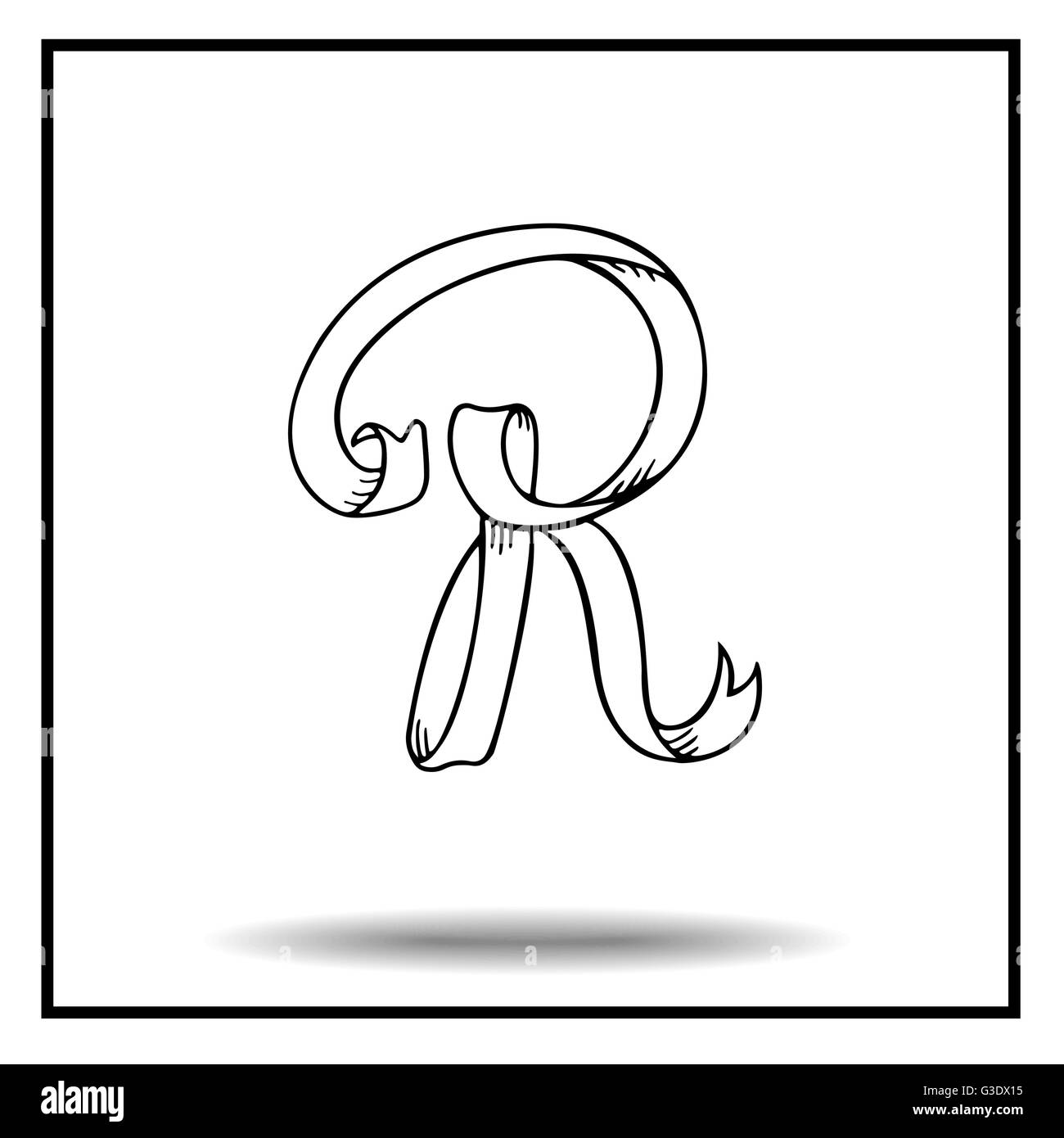 Ribbon sketch alphabet Stock Vector Image & Art - Alamy