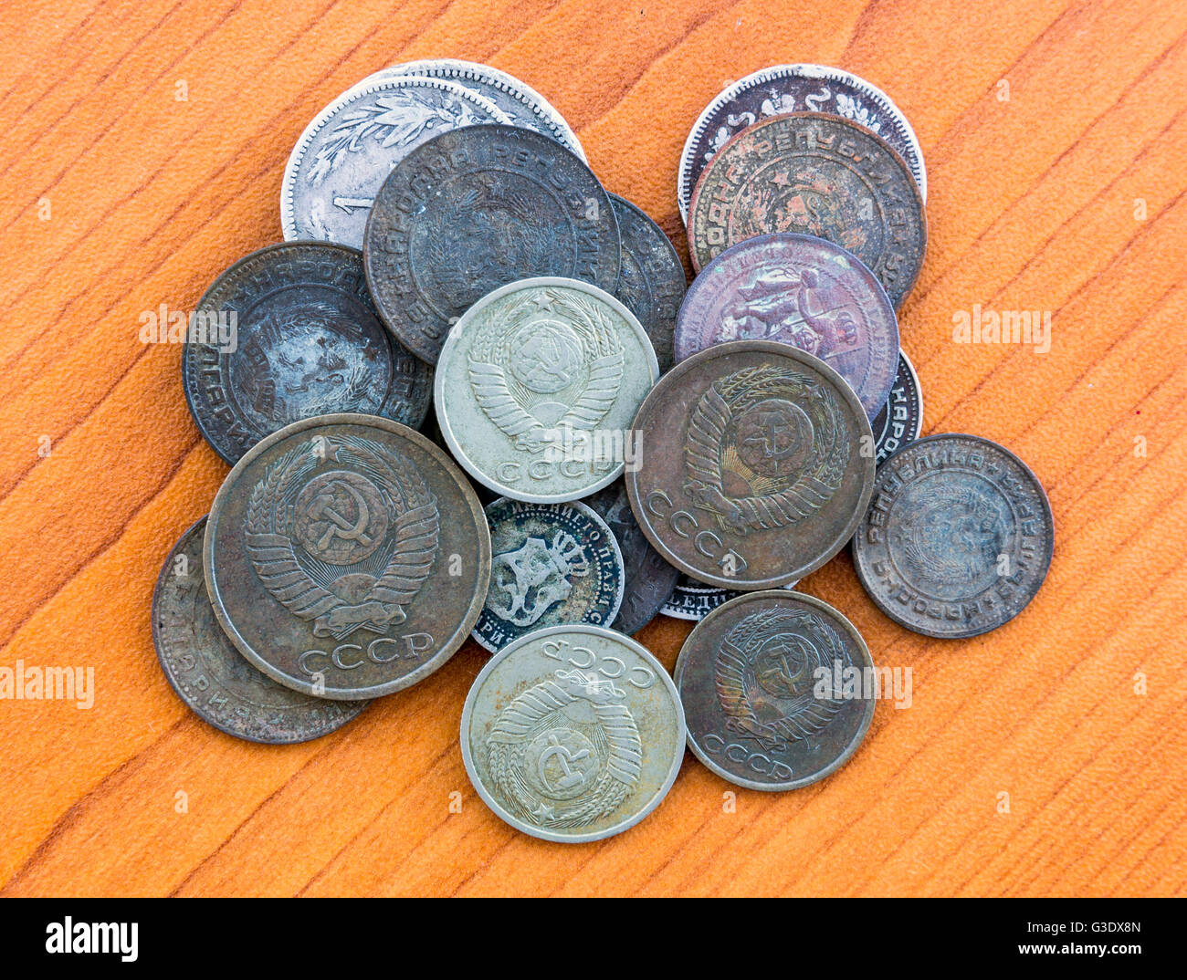 Silver coins, USSR coins. Old expired money. Bulgarian levas and Soviet ...