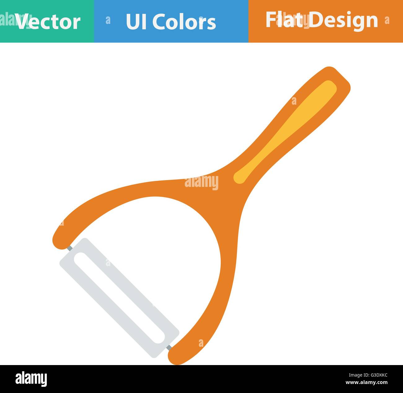 Vegetable peeler icon. Flat design. Vector illustration Stock Vector ...