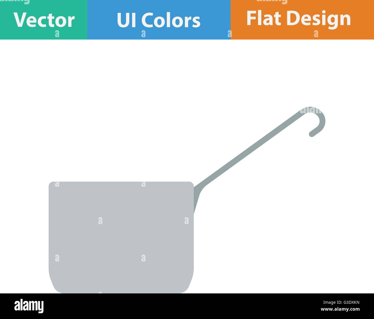 Kitchen pan icon. Flat design. Vector illustration Stock Vector Image ...