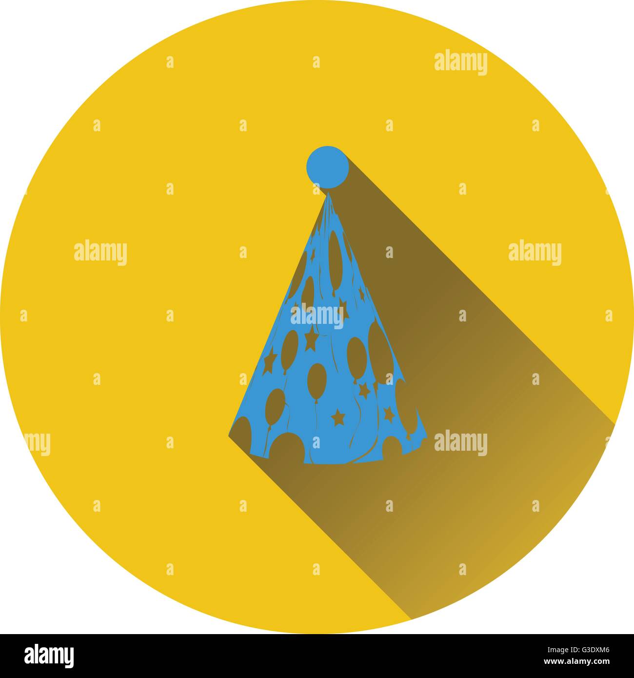 Party cone hat icon. Flat design. Vector illustration Stock Vector ...