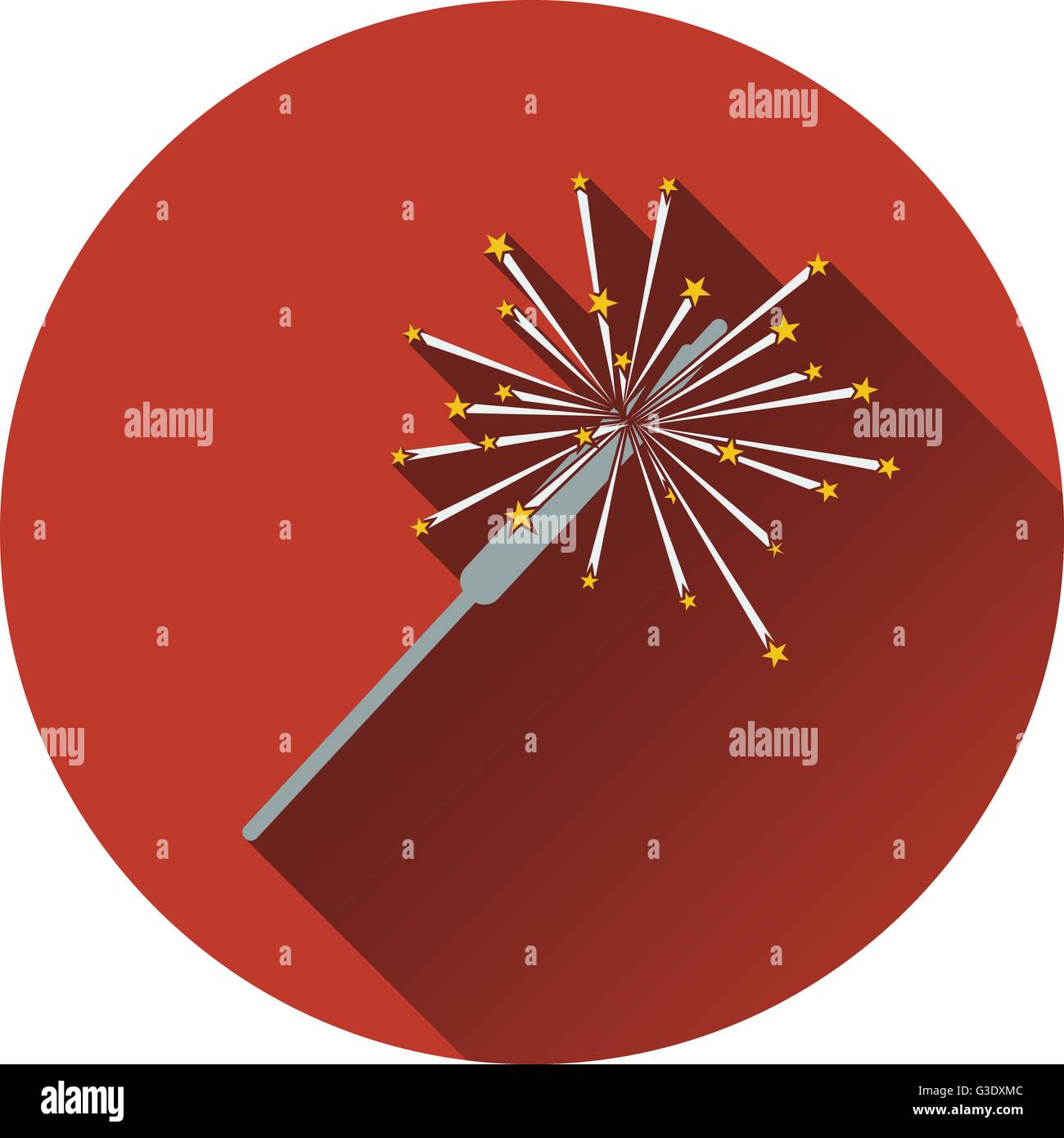 Party sparkler icon. Flat design. Vector illustration Stock Vector ...