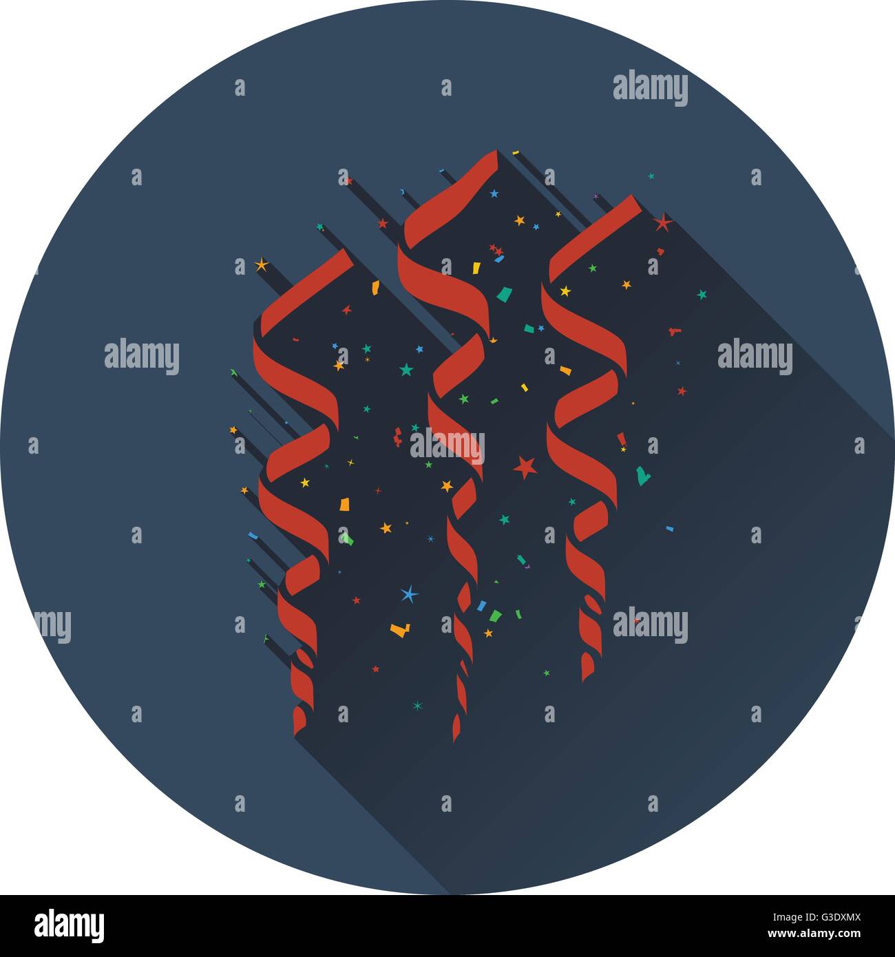 Party serpentine icon. Flat design. Vector illustration Stock Vector ...