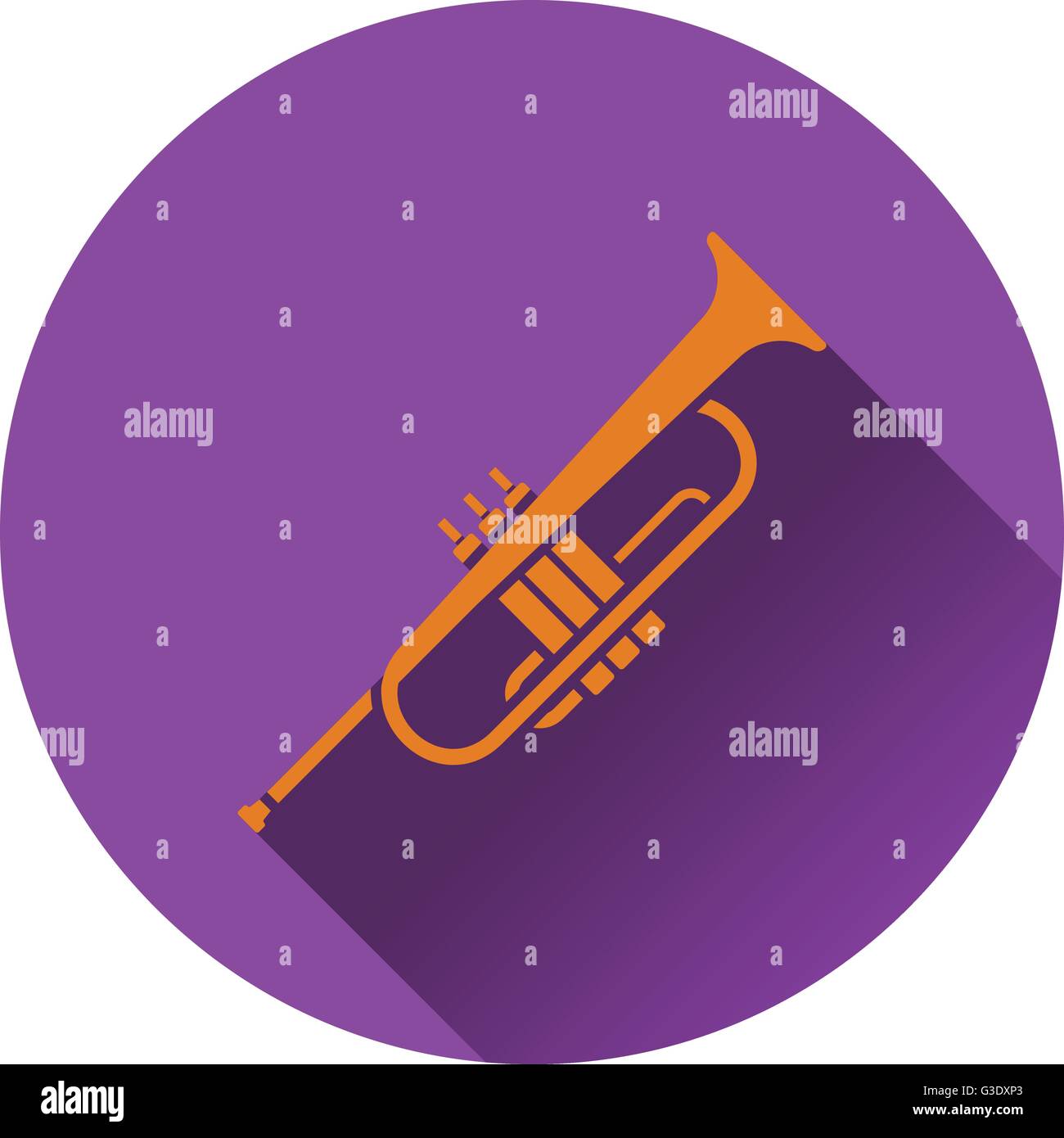 Horn icon. Flat design. Vector illustration Stock Vector Image & Art ...